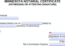 Free Minnesota Notarial Certificate - Attestation of Copy - PDF - Word