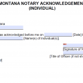 Free Montana Notary Acknowledgement Forms - PDF - Word