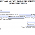 Free Montana Notary Acknowledgement Forms - PDF - Word
