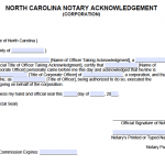 Free North Carolina Notary Acknowledgement – Attorney in Fact - PDF - Word
