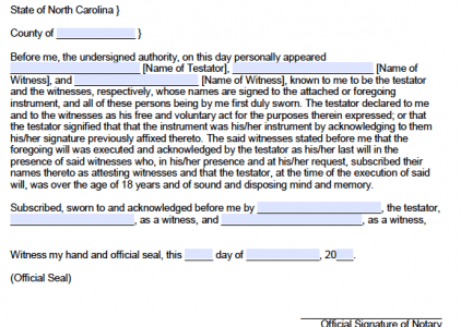 Free North Carolina Individual Notary Acknowledgement - PDF - Word