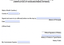 Free North Carolina Individual Notary Acknowledgement - PDF - Word