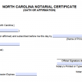 Free North Carolina Notary Acknowledgement Forms - PDF - Word