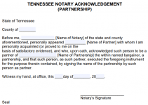 Free Tennessee Notary Acknowledgement Forms – PDF – Word