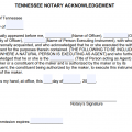 Free Tennessee Notary Acknowledgement Forms – PDF – Word