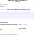 Free Tennessee Notary Acknowledgement Forms – PDF – Word