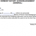 Free Vermont Notary Acknowledgement Forms – PDF – Word