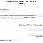 Free Virginia Notary Acknowledgement - Individual - PDF - Word