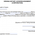 Free Virginia Notary Acknowledgement Forms – PDF – Word