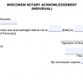 Free Wisconsin Notary Acknowledgement Forms - PDF - Word